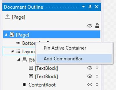 Windows Phone - Command Bar